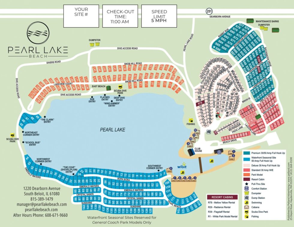 MAP - Pearl Lake Beach